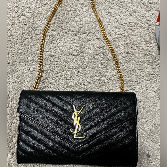Yves Saint Laurent | Bags | Ysl Cassandre Matelass Leather Wallet On A Chain | Poshmark